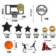 Basketball Themed Edible Cake Topper Decor, 19pcs Sports Bakery Set ...