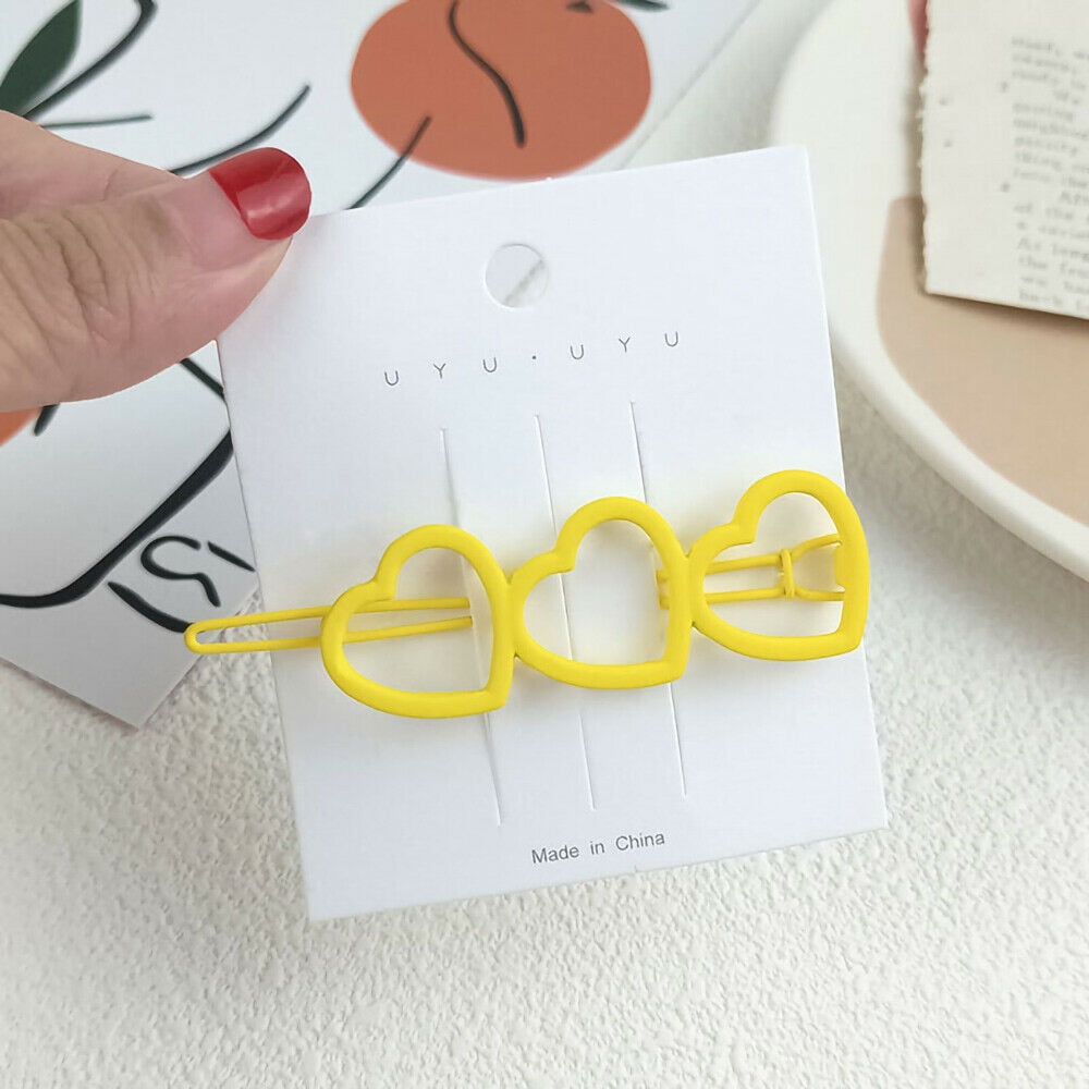 Fashion Cute Charming 3-Love-Heart Hair Pin Side Fringe & Bangs Hair ...