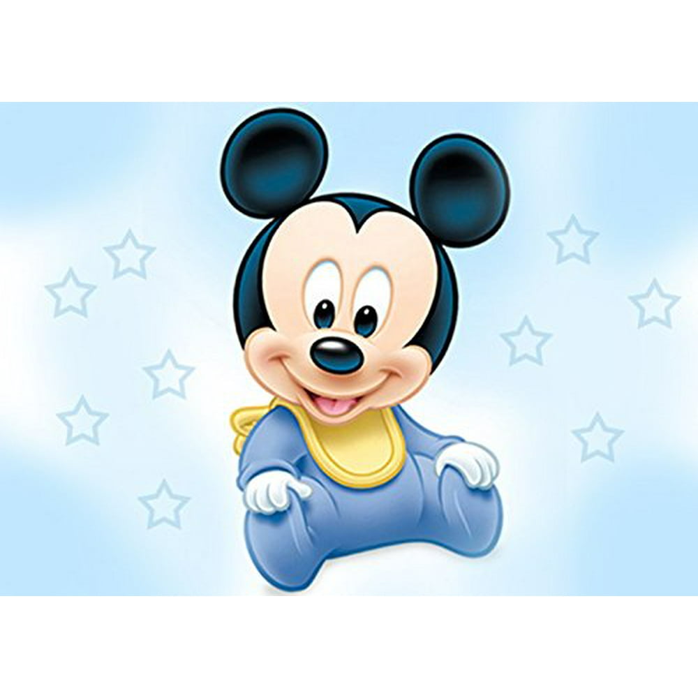 Baby Mickey Mouse Shower Edible Cake Topper Frosting 1/4 Sheet Birthday ...