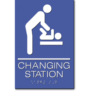 CHANGING STATION Men Sign-Blue / White (4 Units) - Walmart.com
