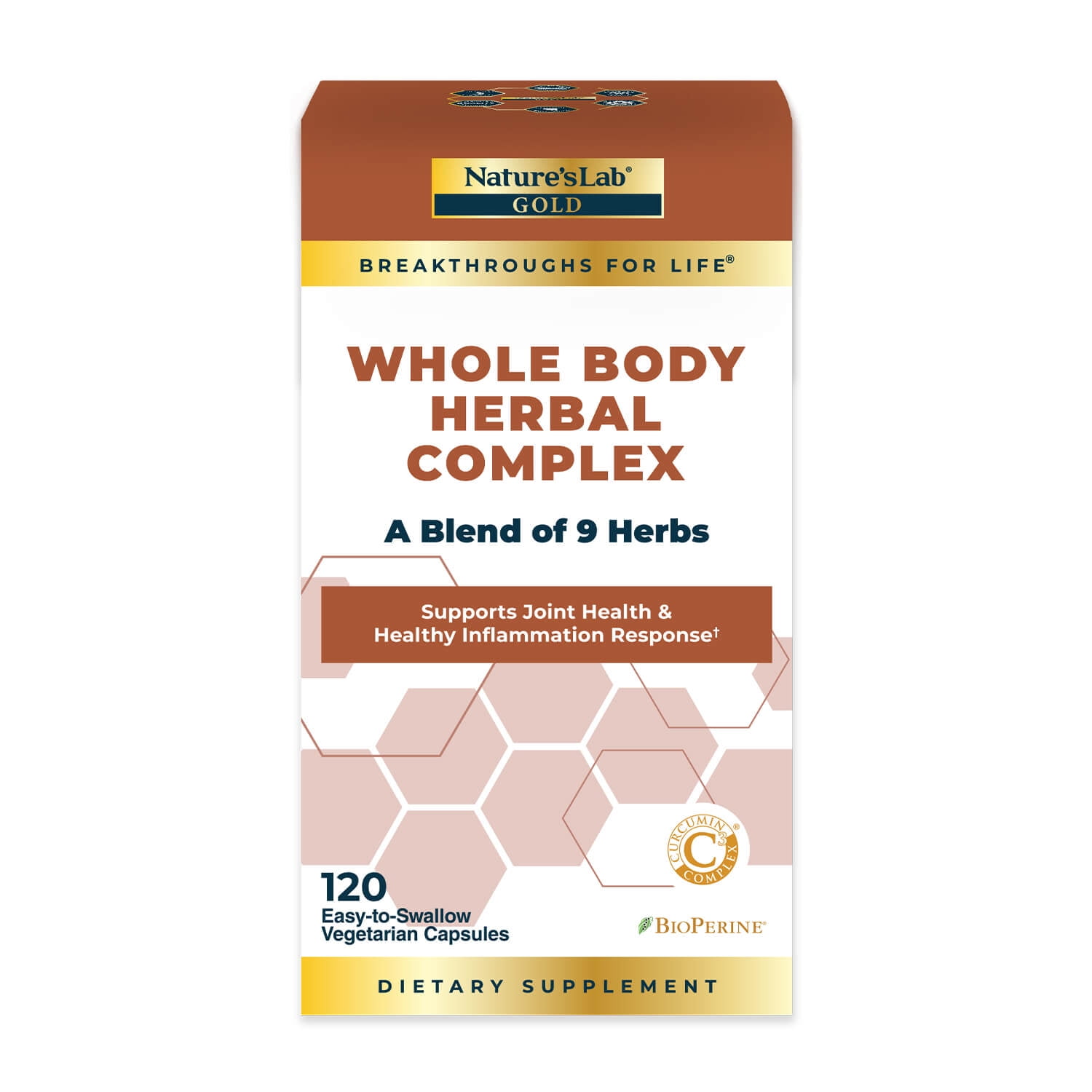 Nature's Lab Gold Whole Body Herbal Complex - Turmeric, Boswellia ...