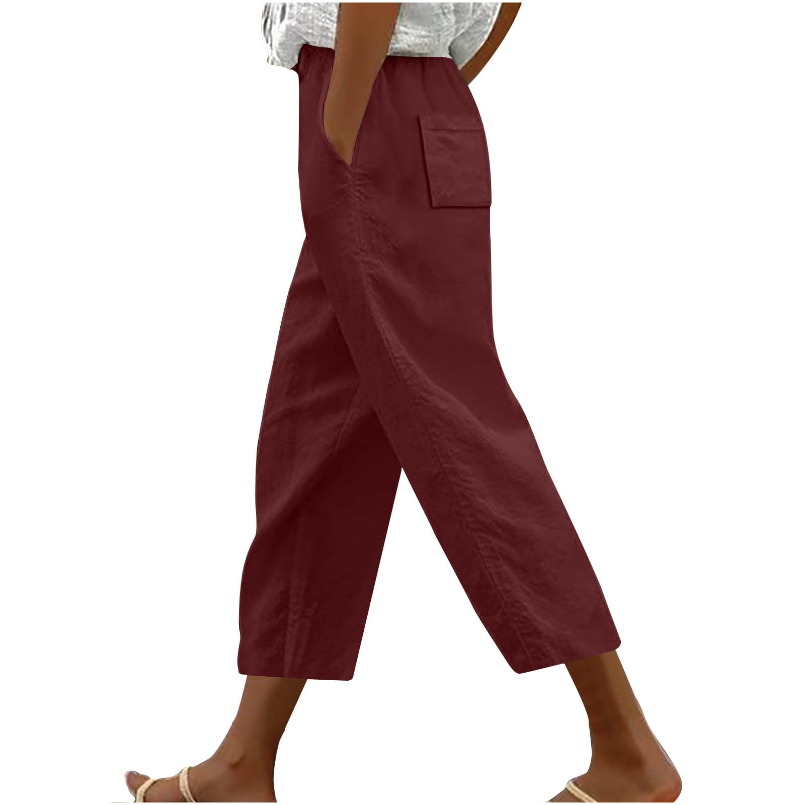 Click here for Cameland Plus Size Capris Pants For Women Fashion... prices