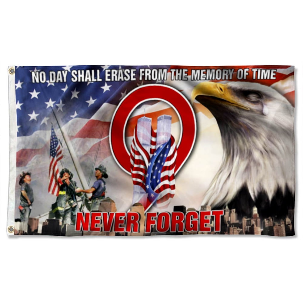 Cayyon 911 Memorial Grommet Flag Never Forget Flag 3x5Feet Banner with ...