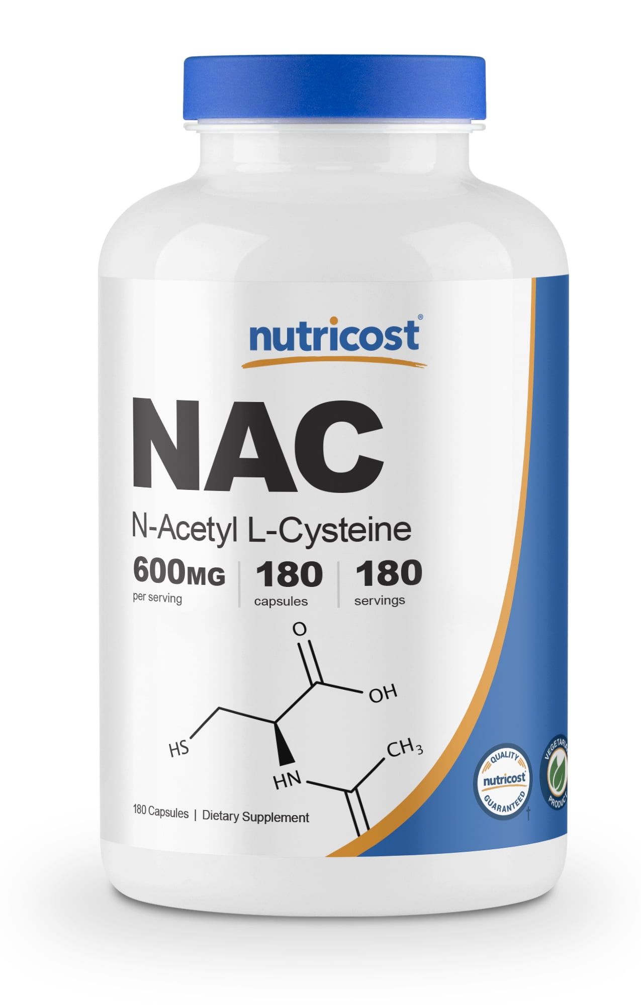 Nutricost NAC N Acetyl L Cysteine 600mg 180 Capsules Walmart