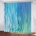 Blackout Curtains Bright Blue Waves Multi Colored Background 3D Printed ...