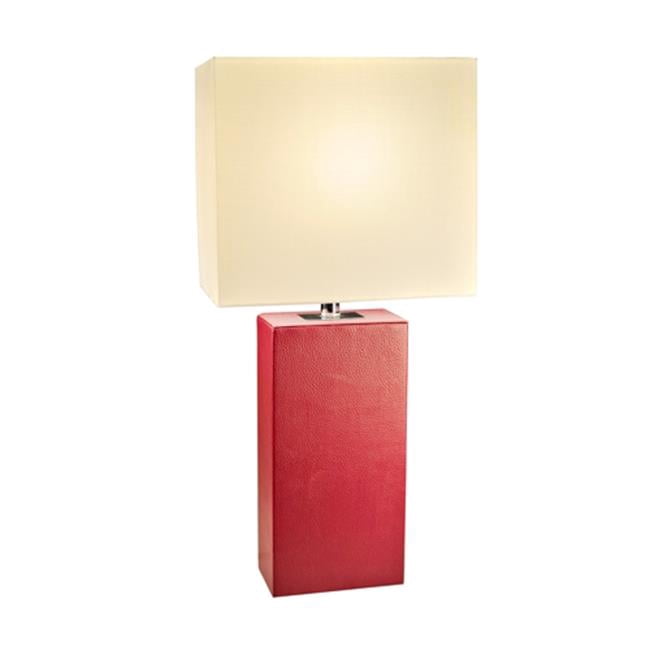 Modern Leather Table Lamp - Red - Walmart.com