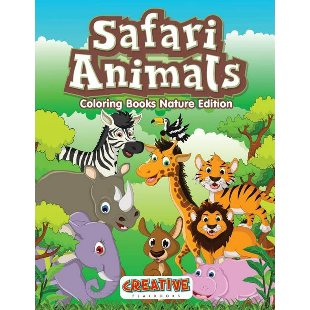 Safari Animals Coloring Books Nature Edition (Paperback) - Walmart.com ...