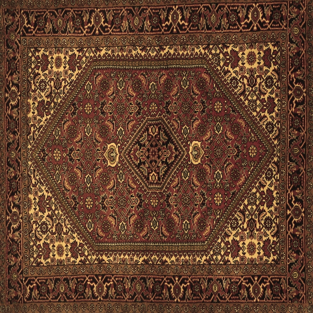 Ahgly Company Indoor Square Persian Brown Traditional Area Rugs, 6 ...