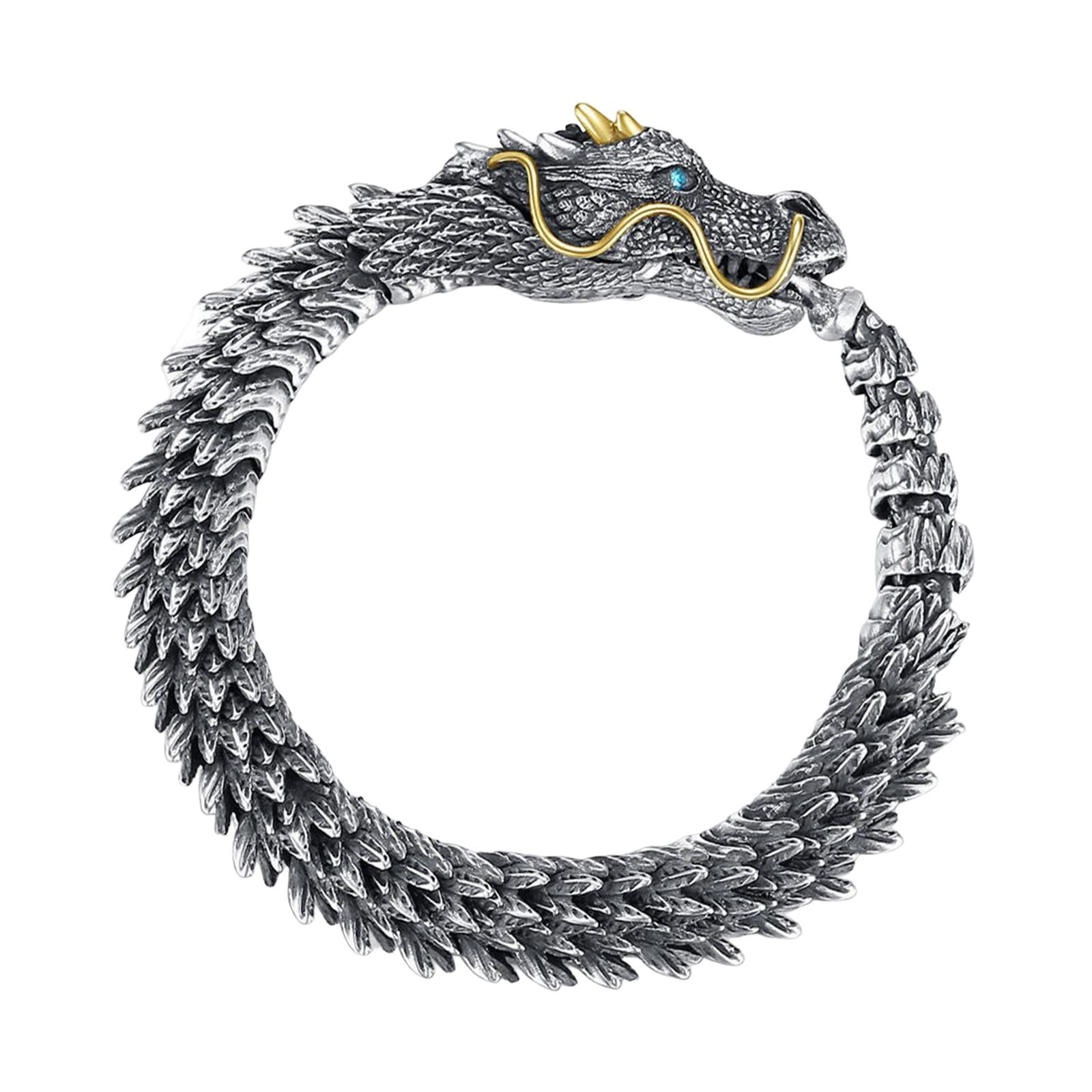 Brazalete de dragón Retro Fernando en forma de cadena Chunky Punk Hip ...