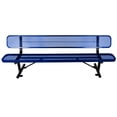 8 Ft. Outdoor Bench In Blue - Heavy-duty For Patio Metal With Coating ...