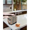 Brown Orange Striped Toaster Cover 2 Slice, Small Kitchen Appliance ...