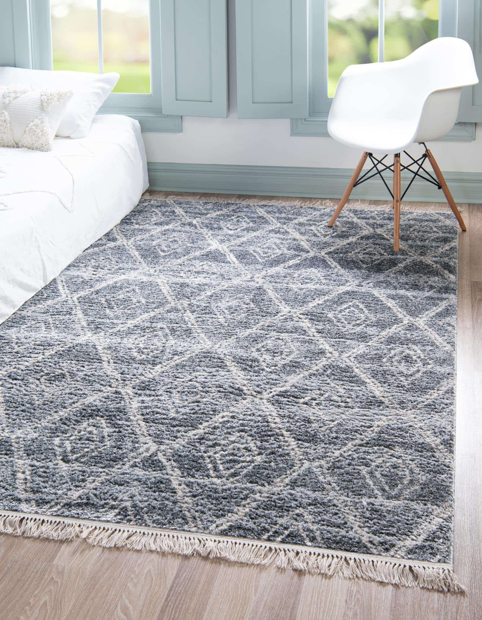 Unique Loom Diamond Titan Area Rug, Gray, 8' 2" x 10' 2" - Walmart.com
