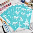 6Pcs Self-Adhesive Silk Screen Printing Stencil with 1Pc PET Baking ...