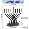 Aviv Judaica Battery Operated Matte Black LED Electric Menorah ...
