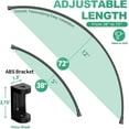 Curved Shower Curtain Rod For Bathroom 38-72 Inches, Adjustable Length ...