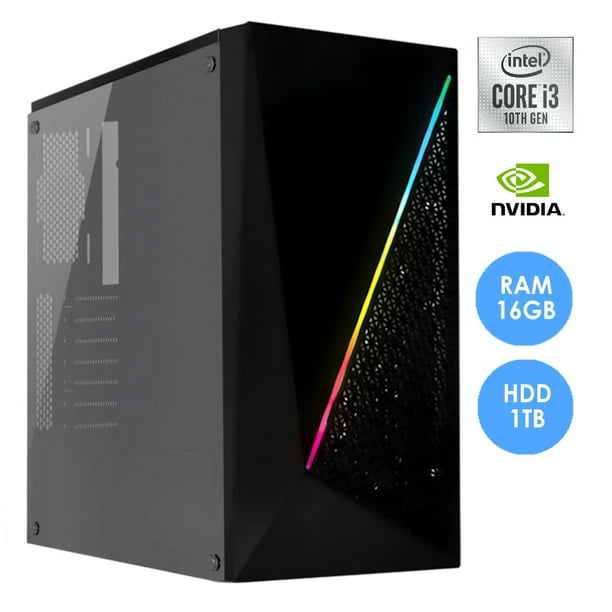 Computadora gamer I3 10100f Intel Disco duro 1TB 16GB RAM Nvidia | Bodega Aurrera en línea