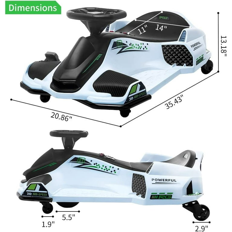 24V Ride On Drift Car,7Ah Battery 180W Brushless Motor Kids, 48% OFF
