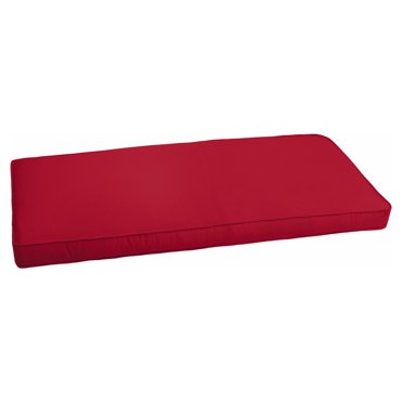 Patio Outdoor, Indoor Red Bench Cushion - 43" x 19" x 3" - Walmart.com