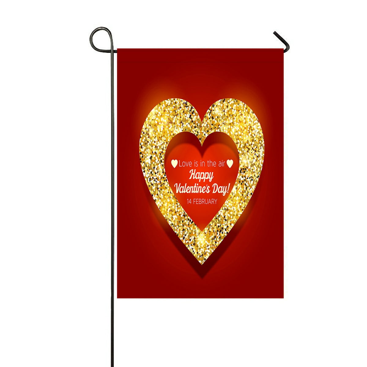 ABPHQTO Happy Valentine'S Day Card With Heart Home Outdoor Garden Flag ...