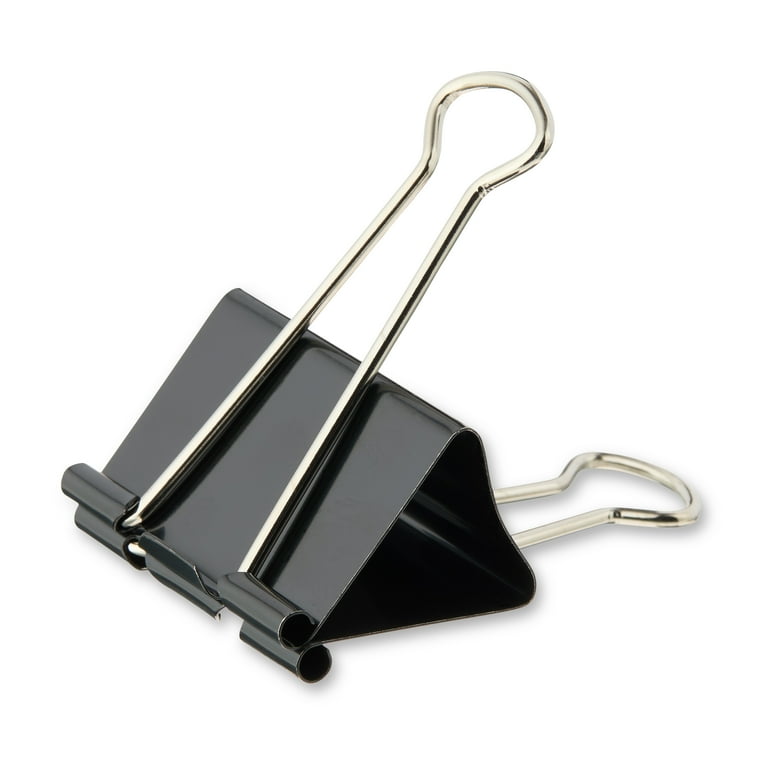 Pen Gear Large Metal Binder Clips Black 4 Count Walmart