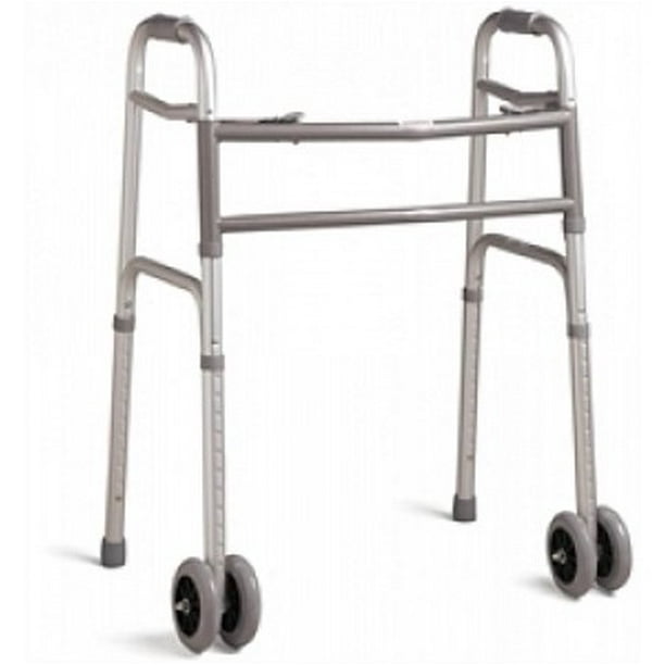Medline Extra Wide Two Button Walker, 5 Medline Extra Wide Two Button Walker, 5