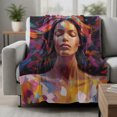 Black Woman Blanket Soft Cozy Warm Throw Blanket for Couch, Plush Fuzzy ...