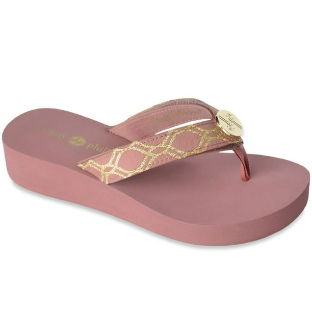 Lindsay Phillips Taylor-Tu Dusty Rose Wedge Sandal for Women - Walmart.com