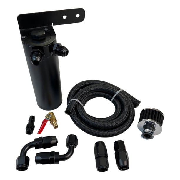 Universal Oil Catch Can XL 2Port -8AN + Mounting Bracket Kit + Filter 7 ...
