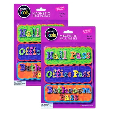 6 Pack - Student Hall Pass Breakaway Lanyards with Location Card Passes ...