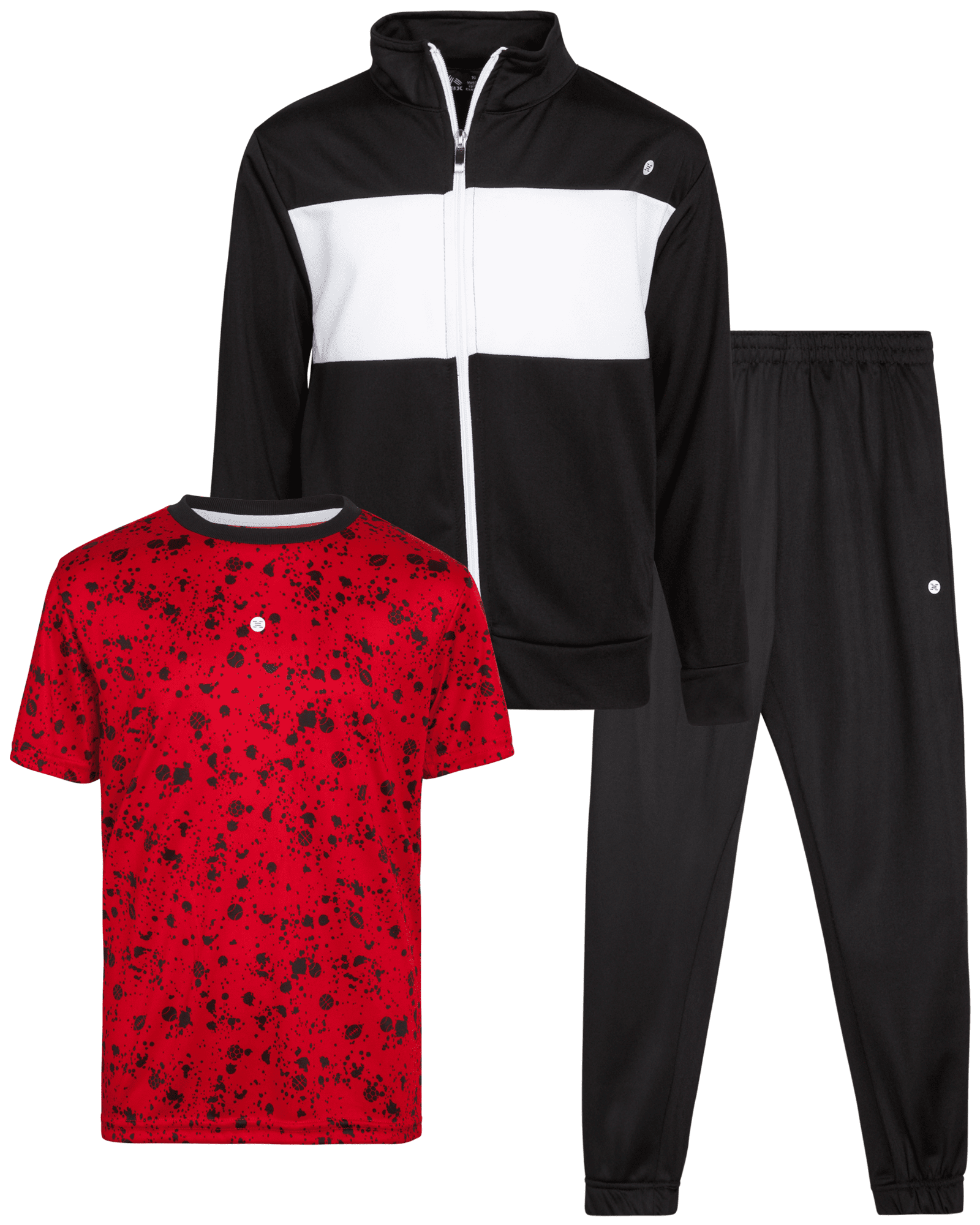 RBX Boys’ Jogger Set – 3 Piece Tricot Sweatshirt, Sweatpants, and T ...