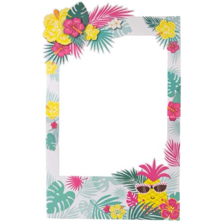 Luau Photo Booth Props Frame Flower Pineapple Picture Selfie Frame for ...