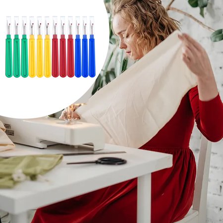 Pack of 12 Seam Ripper Stitch Rippers with Plastic Handle Cap with ...