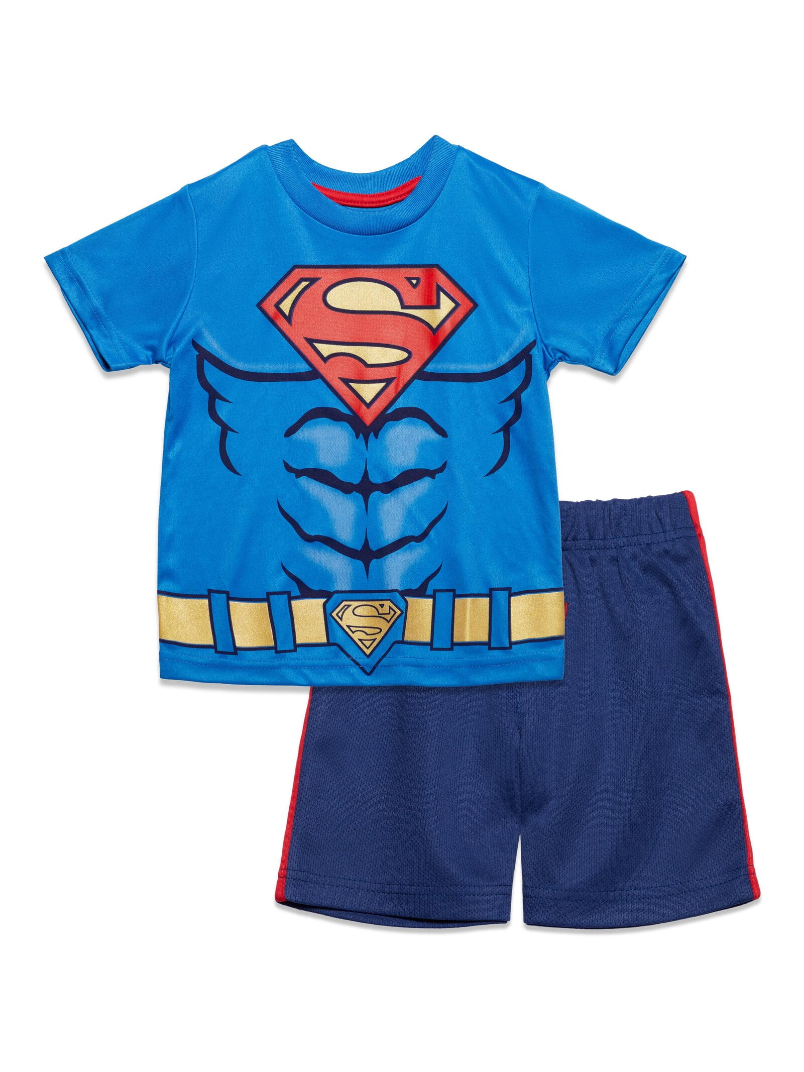 DC Comics Justice League Superman Little Boys T-Shirt and Mesh Shorts ...