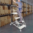 4-Step Warehouse Climbing Ladder With Wheels,Industrial& Warehouse 881. ...