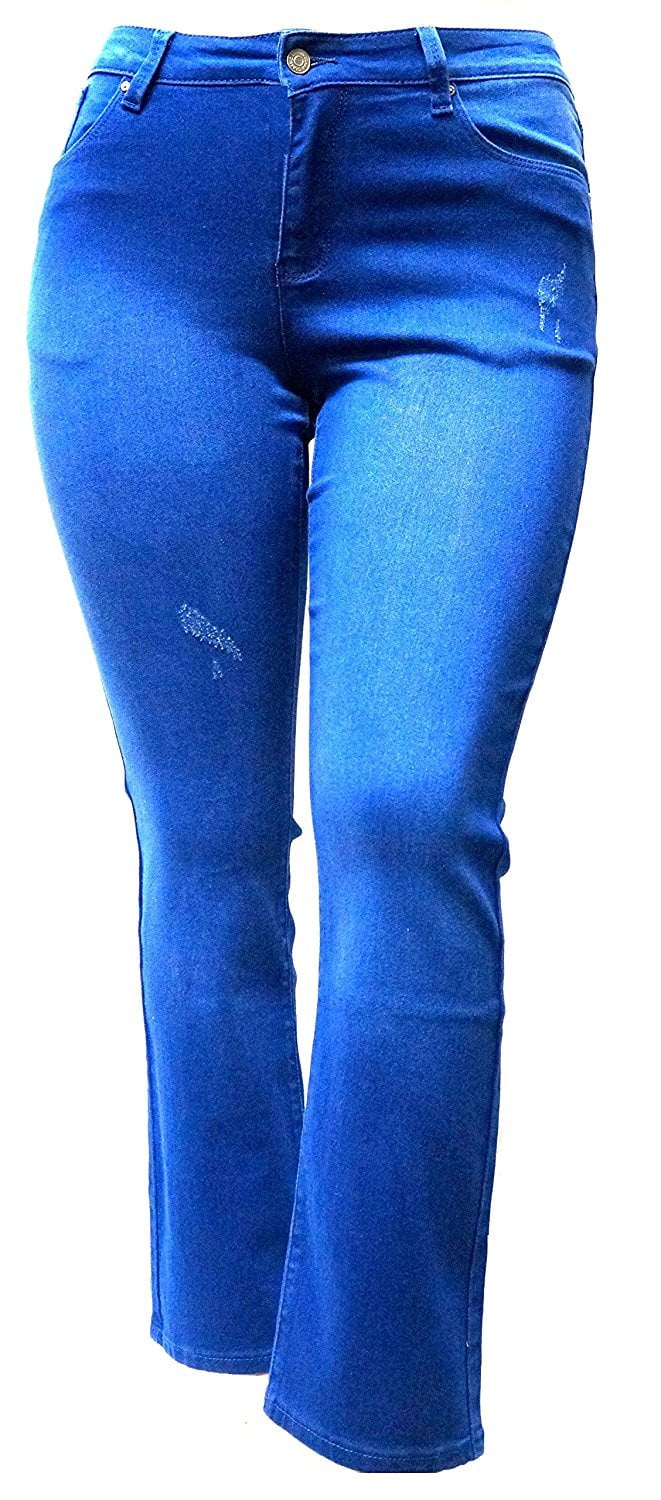 Jean9 Womens Plus Size Blue Denim Jeans Pants Curvy Stretch Relaxed Fit ...
