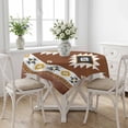 Aztec Tribal Totem Boho Stripe Table Cloth 54x54in, Waterproof Square ...