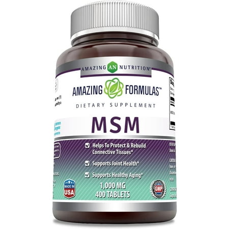 Amazing Formulas MSM (Methylsulfonylmethane) Dietary Supplement Tablets ...