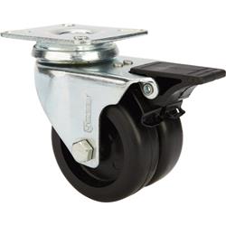 Strongway 50387 3 inch Swivel Dual-Wheel Caster with Brake - 220 lbs ...