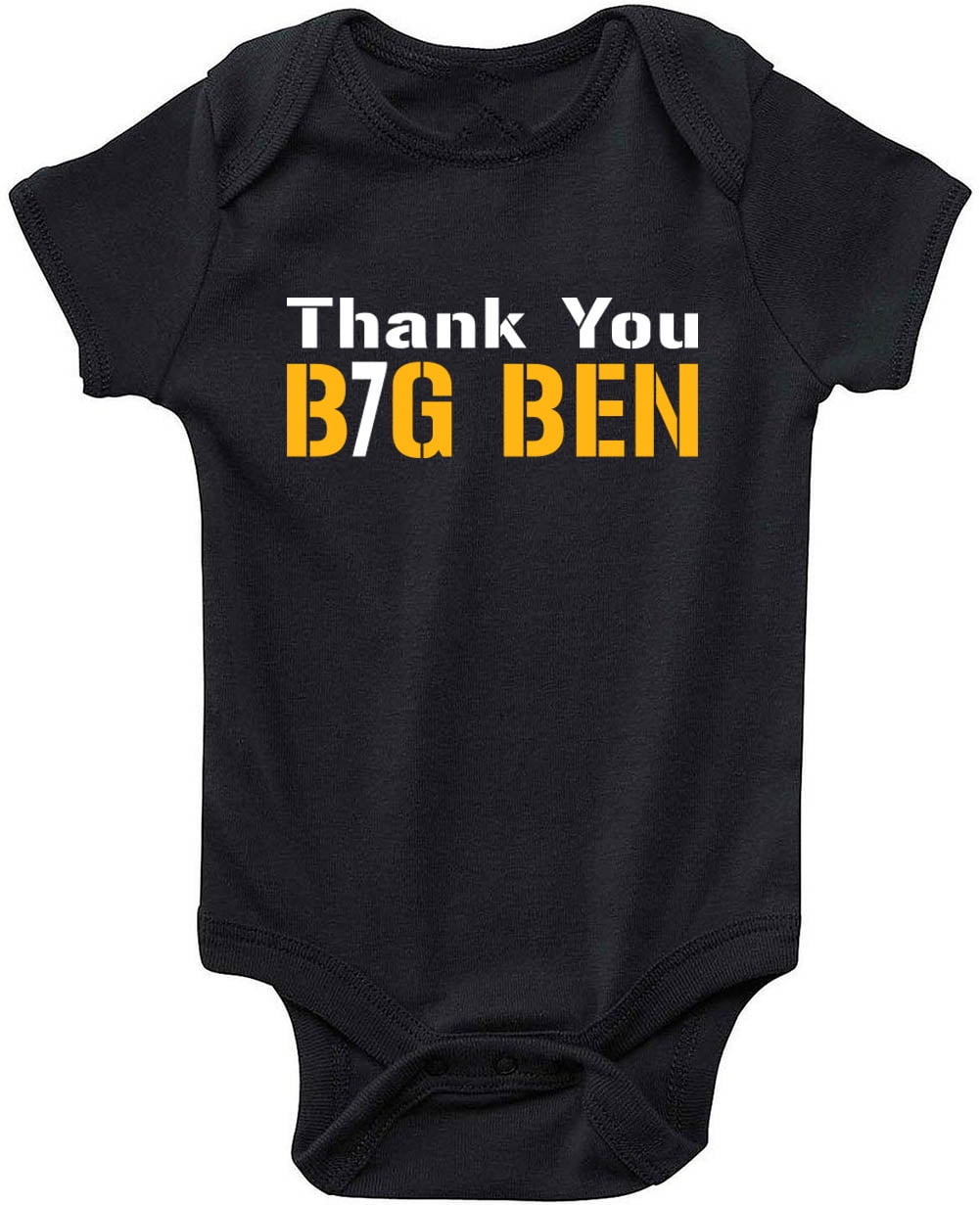 BLACK Steelers Thank You Big Ben Roethlisberger Baby 1 Piece 24 MONTH ...