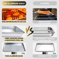 Aluminum Baking Sheet Pan 18x13in Half Size Roasting Cookie Tray 2 Pack ...