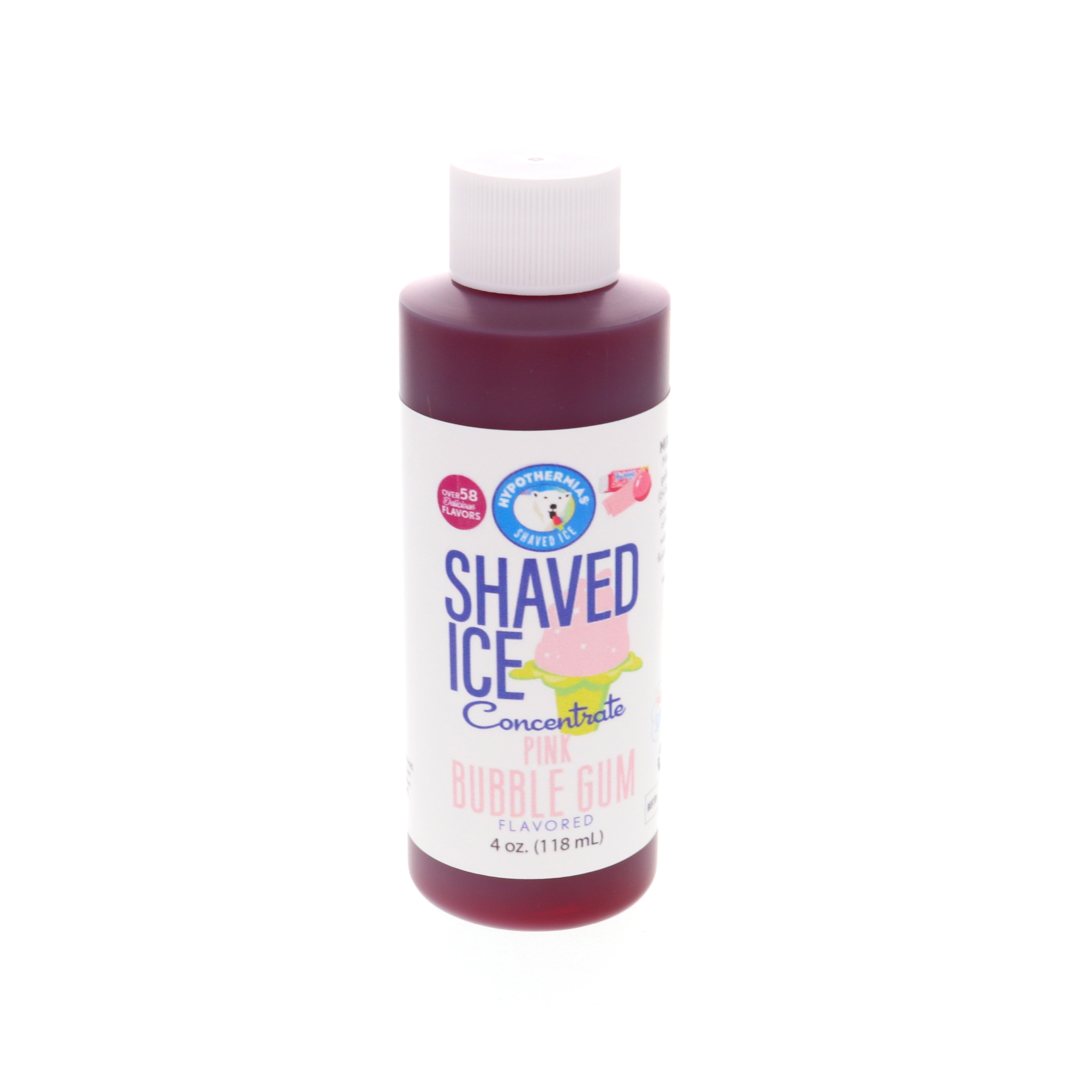 Pink Bubble Gum Shaved Ice And Snow Cone Unsweetened Flavor Concentrate