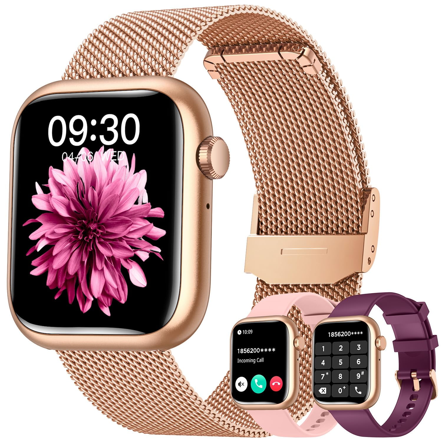 Reloj inteligente NONGAMX Gold para mujer con rastreador de actividad ...