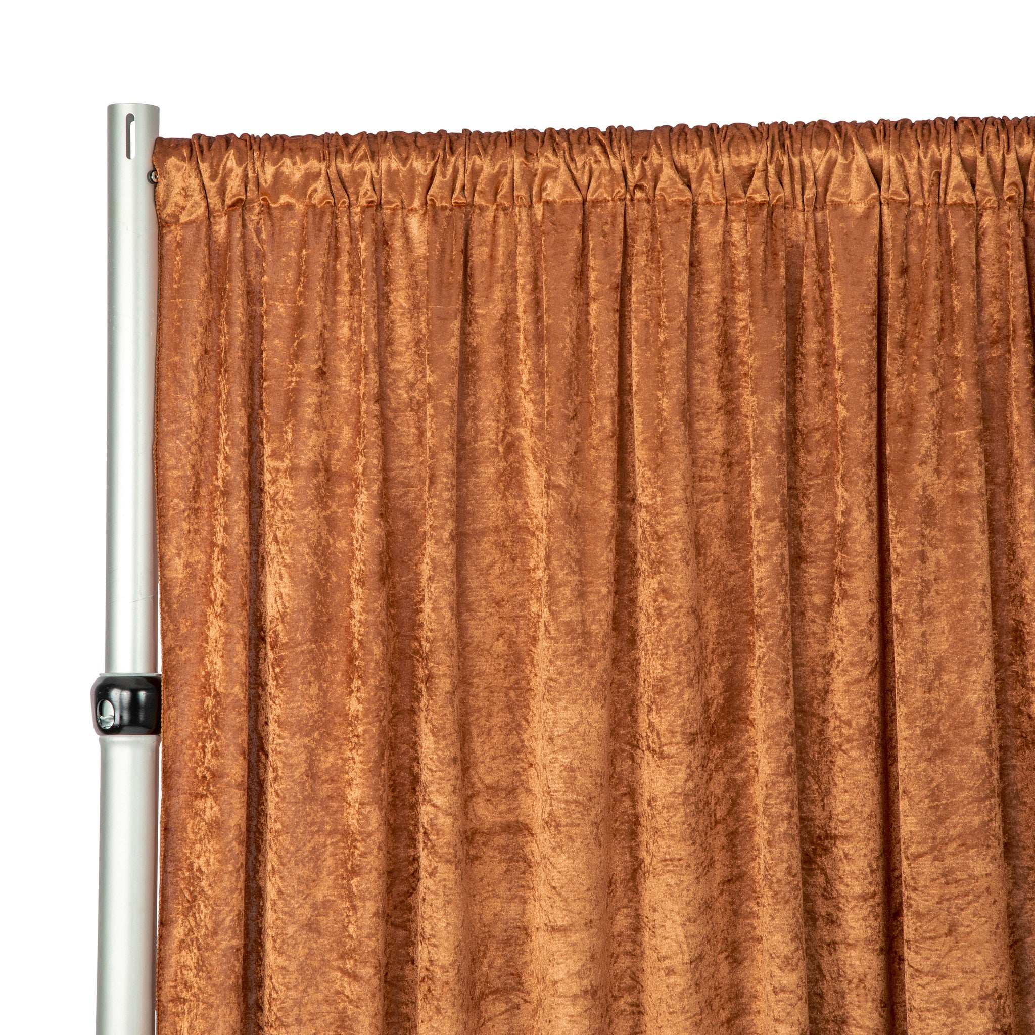 Terracotta Velvet Photo Drape/Backdrop Curtain Panel w/4" Rod Pockets ...
