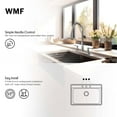WMF-8201ZNL-CP Hybrid Metal Double Handle Kitchen Faucet with Pull Down ...