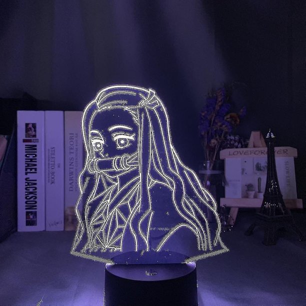 Hmwy-kamado Nezuko 3d Led Night Light Demon Slayer Kids Bedroom Table ...