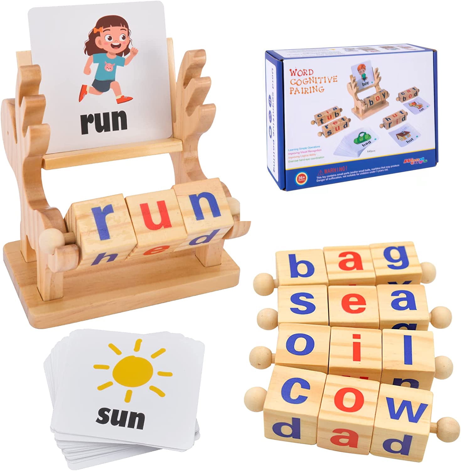 Educational Toys for Toddlers 3 4 5 Years Old, Sight Words Montessori ...