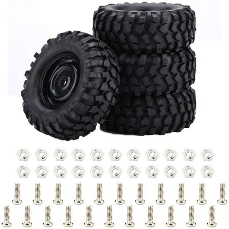 4pcs/Set 1:10 Tires Rubber Tyres for Rock Crawler Off Road RC Remote ...