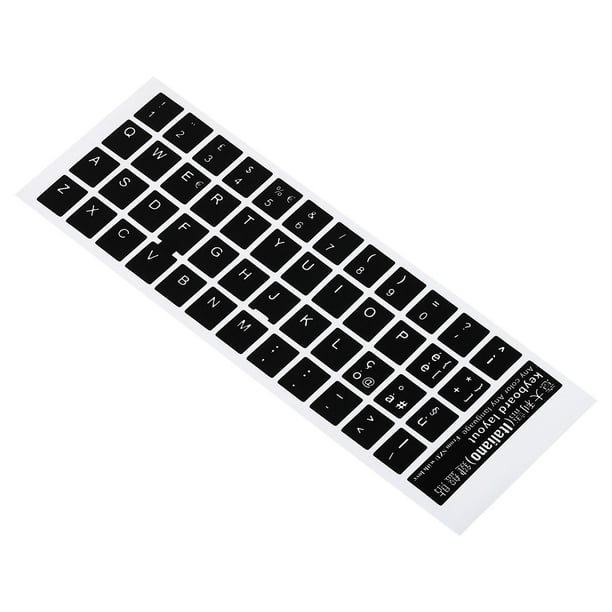 Uxcell Italian Keyboard Stickers Universal Keyboard Cover Smooth, Black ...