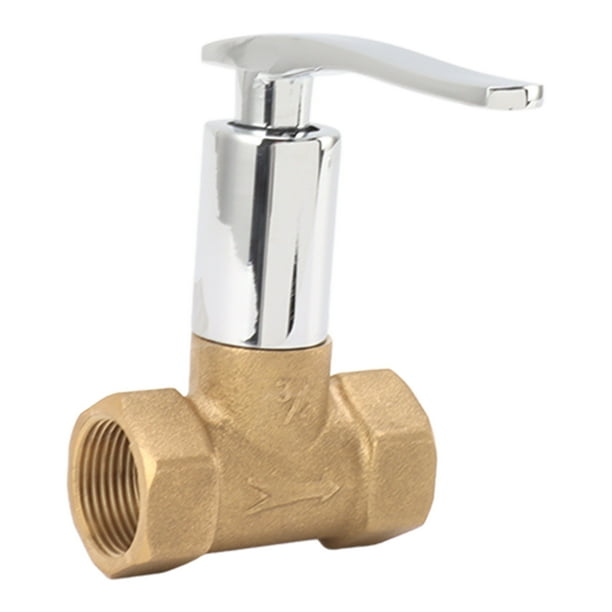 Water Shut Off Valve, Ceramic Brass Electroplated Water Stop Valve 3 ...