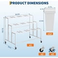 Senfot 94x60x80cm White 3 Tier Metal Flower Display Stand with 12 ...